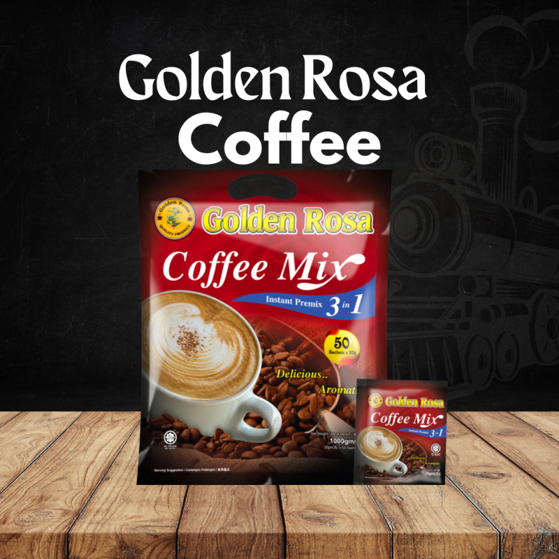 Golden Rosa Coffee Mix 3 In 1 Instant Premix Coffee - Deary Coffee